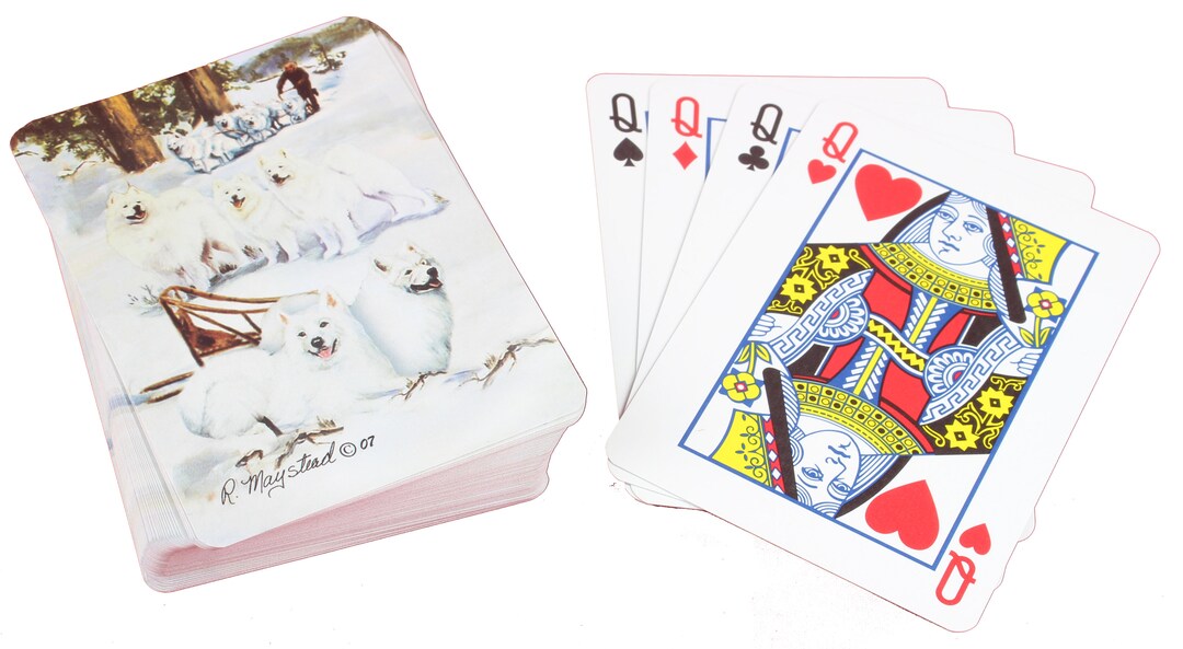 Samoyed Dog Pack of Playing Cards Game Design by the Well - Etsy