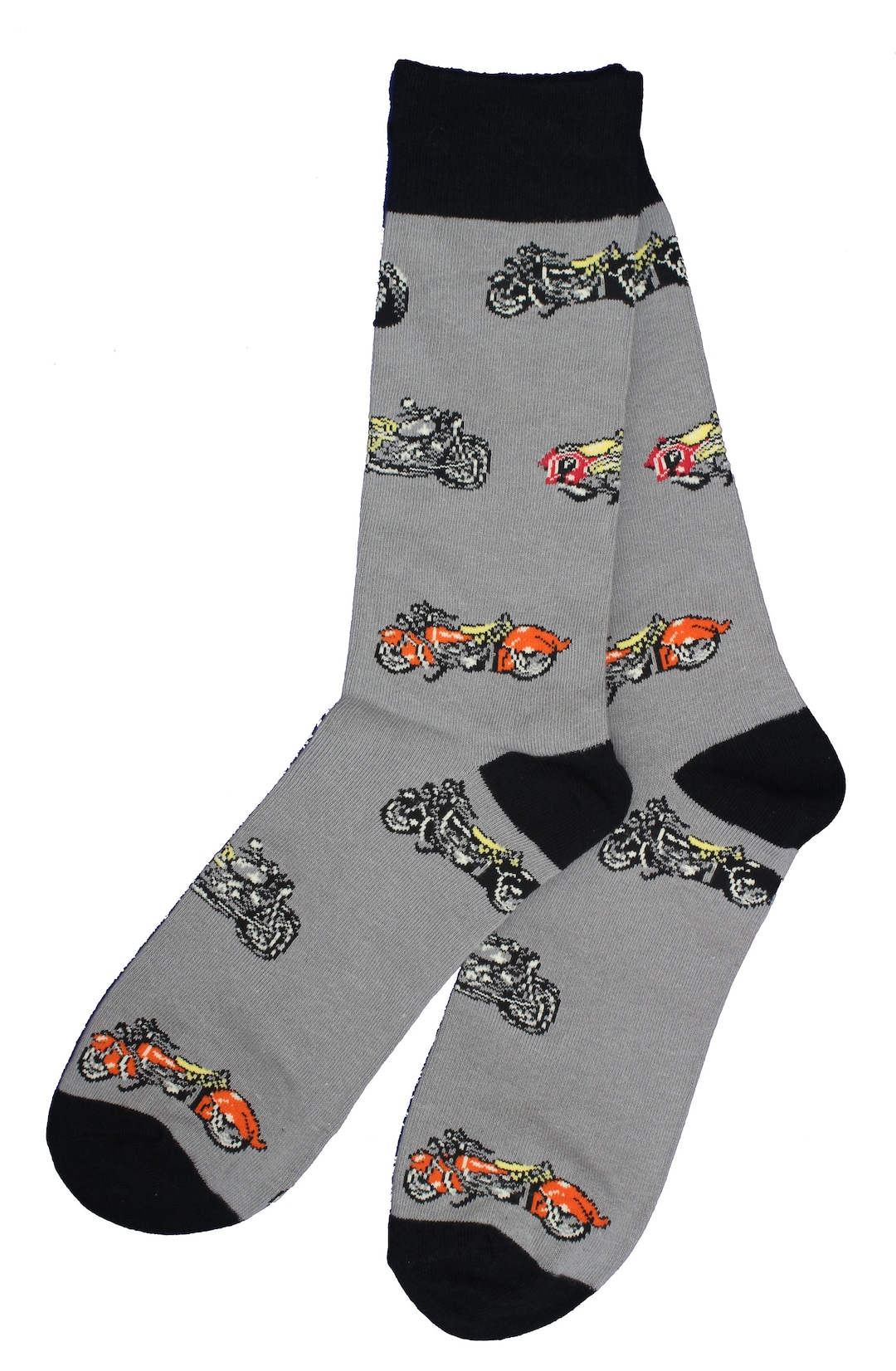 Quality Socks Motorbike Vintage Classic Themed Mid Calf Socks Design ...