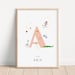 Letter A | Alphabet Name Poster | Personalized First Name Print ...