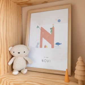 Alphabet Letter Name Poster | Personalized First Name Print | Cheeky ...