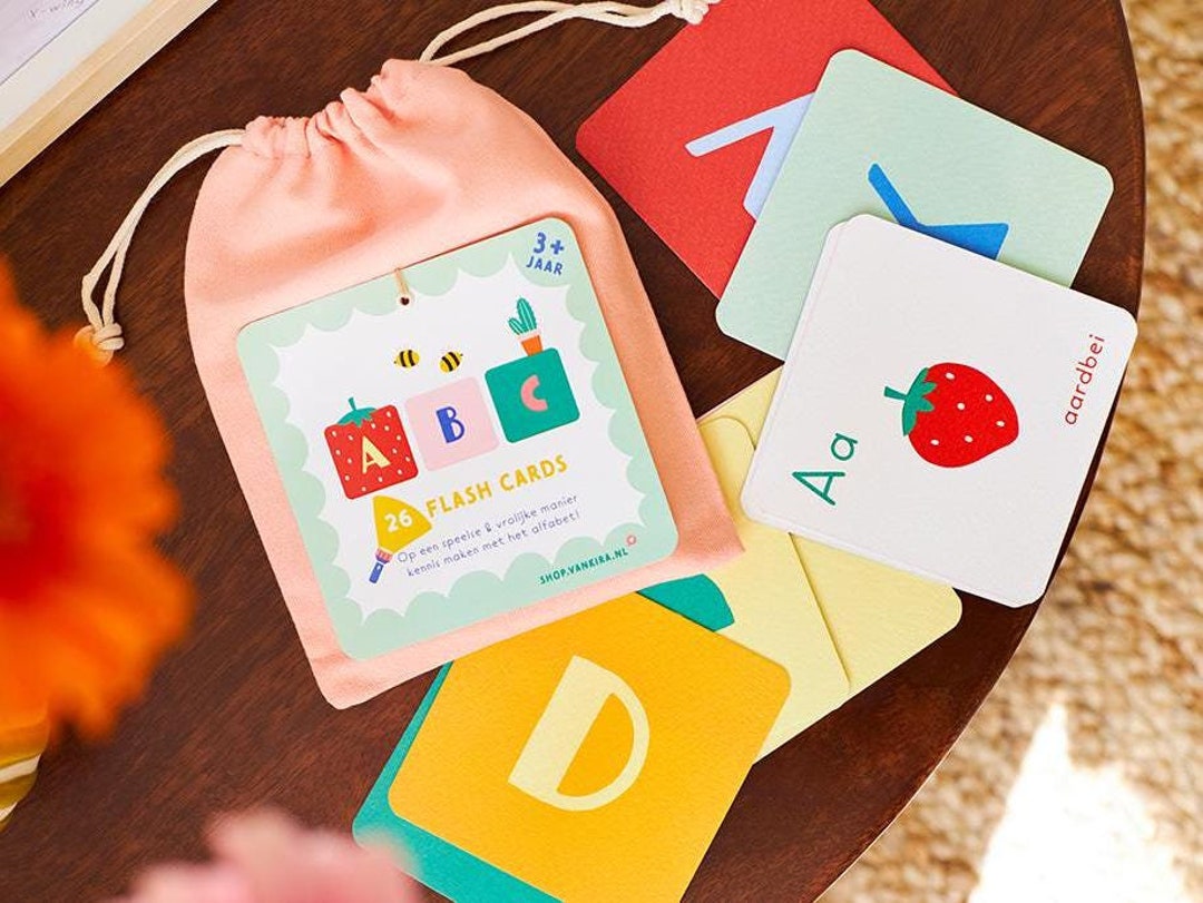 26 Alphabet Flash Cards | ABC Flashcards Dutch | Flashcards | Learn ...