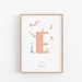 Letter E Alphabet E Print Personalized First Name Print Cheeky Colorful ...