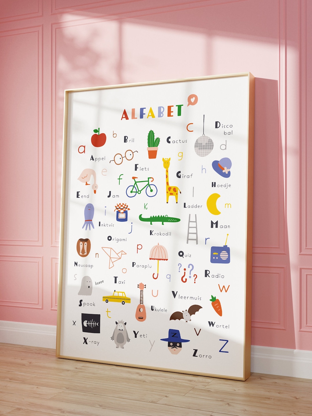 D I G I T A L | Alphabet Poster Dutch | ABC Print Dutch | Colorful ...