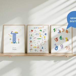Alphabet Poster German | ABC Print Deutsch | Colorful Nursery Art ...