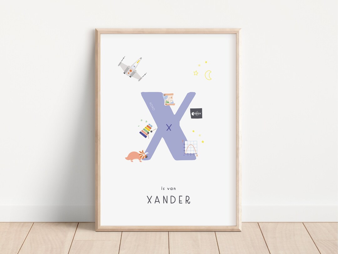 Letter X | Alphabet X Print | Personalized First Name Print | Cheeky ...