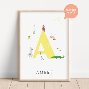 Letter A | Alphabet Name Poster | Personalized First Name Print ...