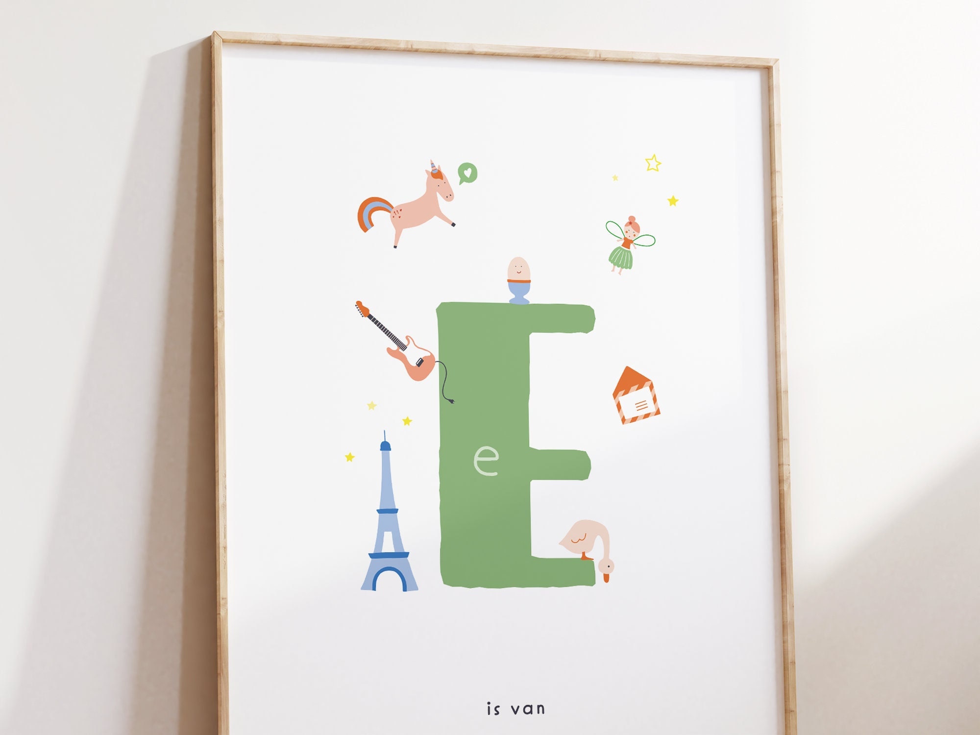 Letter E Alphabet E Print Personalized First Name Print Cheeky Colorful ...