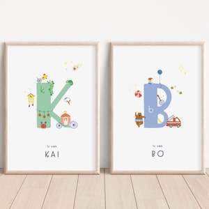 Letter K | Alphabet K Print | Personalized First Name Print | Cheeky ...