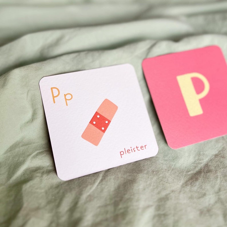 26 Alphabet Flash Cards | ABC Flashcards Dutch | Flashcards | Learn ...