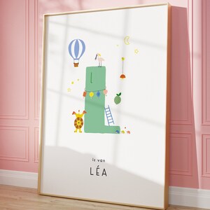 Alphabet letter name poster Personalized first name print Cheeky ...