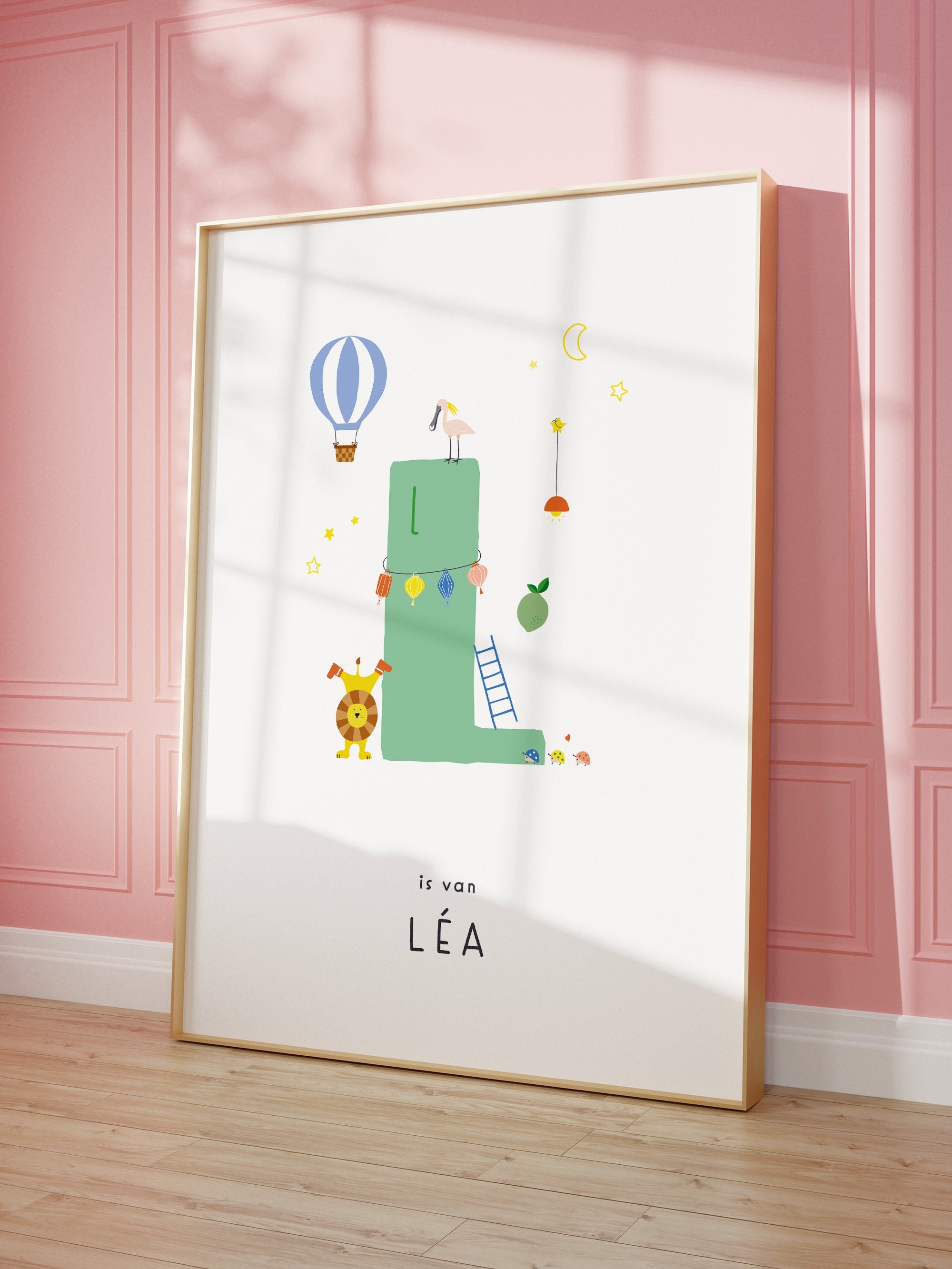 Alphabet letter name poster Personalized first name print Cheeky ...