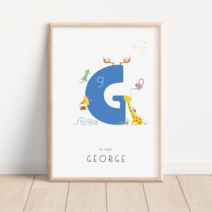 Alphabet letter name poster | Personalized first name print | Cheeky ...