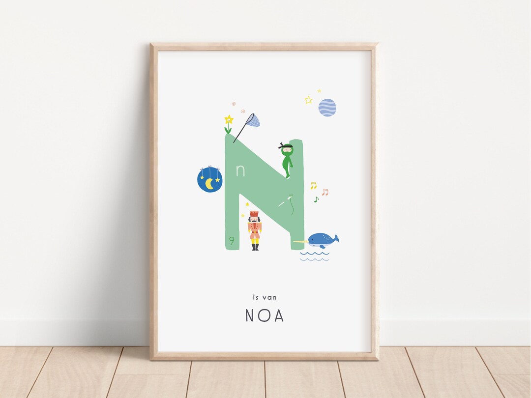 Letter N | Alphabet N Print | Personalized First Name Print | Cheeky ...