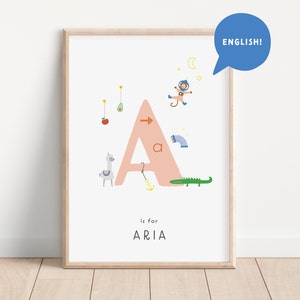 Letter A | Alphabet Name Poster | Personalized First Name Print ...