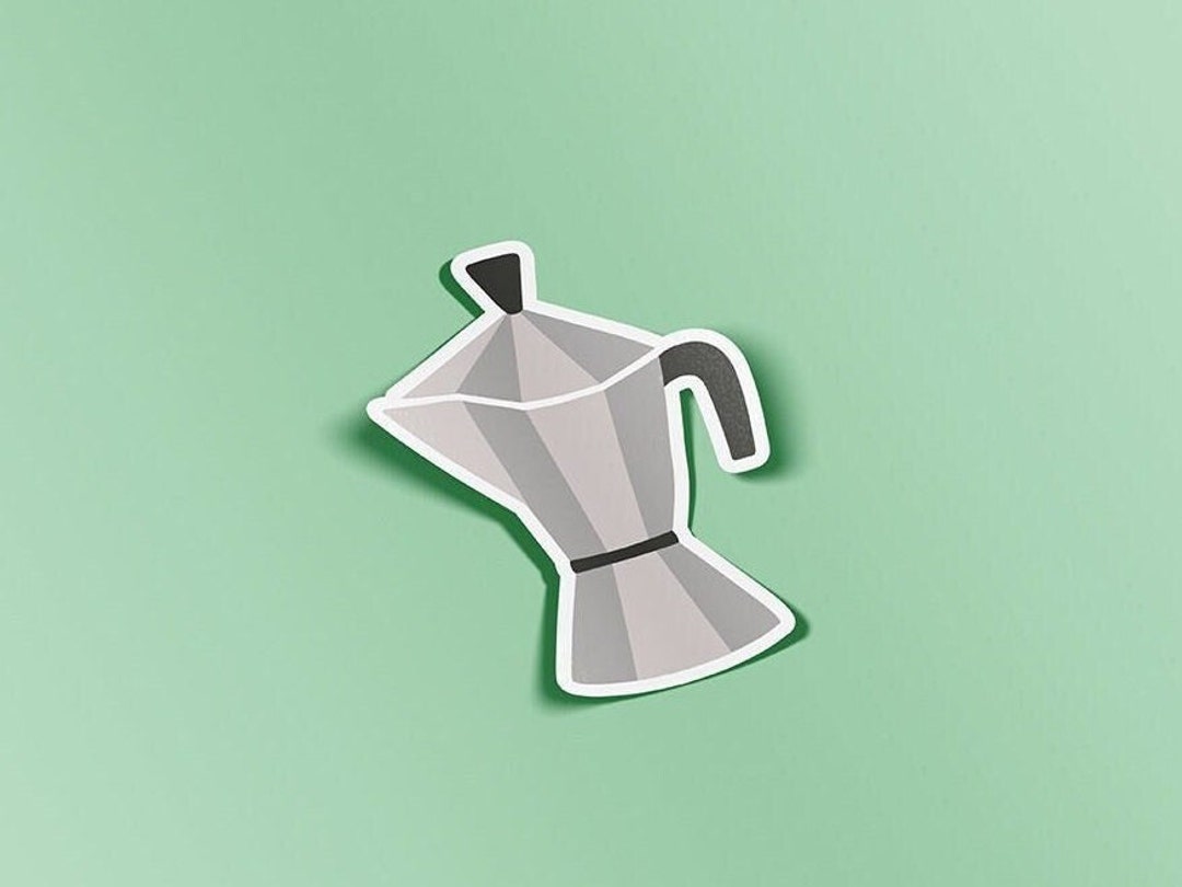 Cute Coffee Pot Sticker | Vinyl | Water Bottle Sticker | Die Cut ...