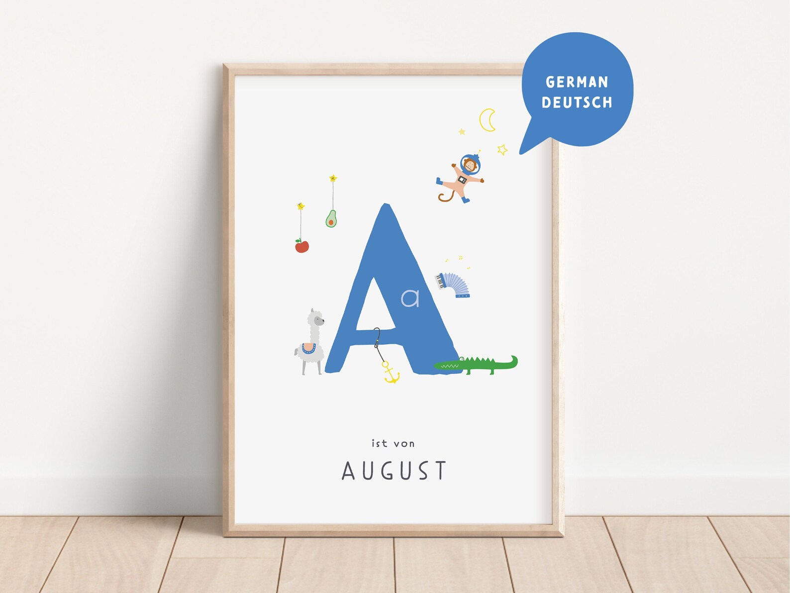 Letter A | Alphabet Name Poster | Personalized First Name Print ...