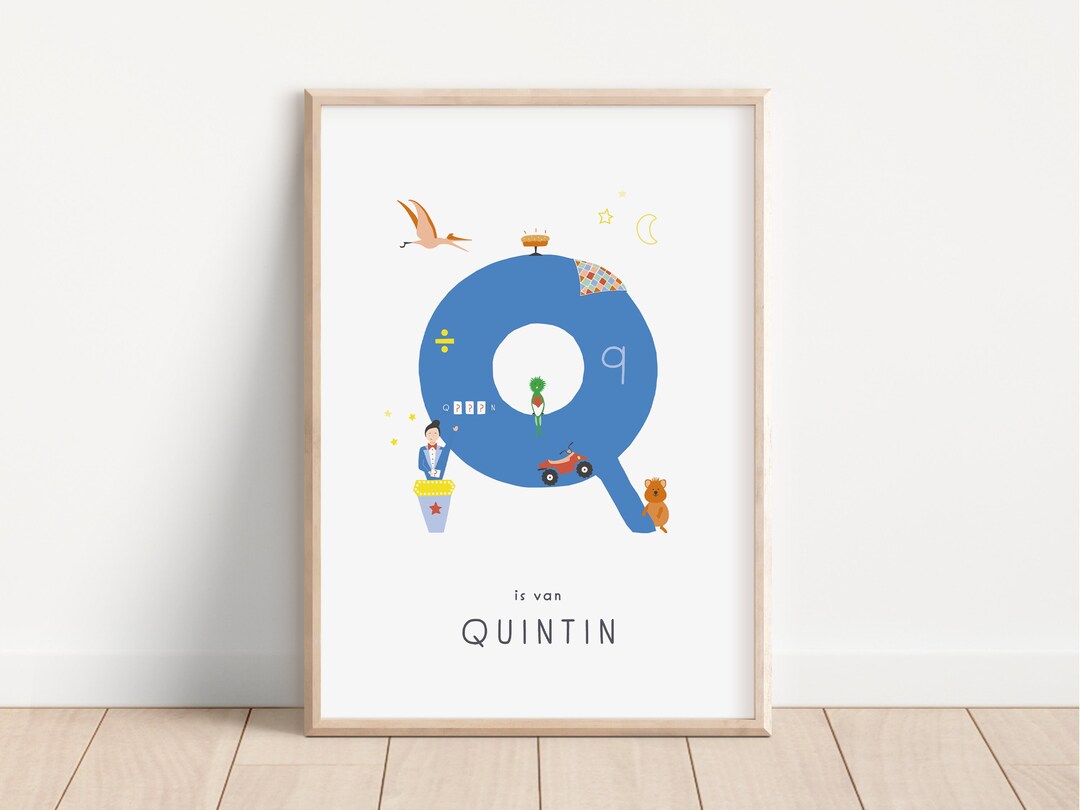 Letter Q | Alphabet Q Print | Personalized First Name Print | Cheeky ...