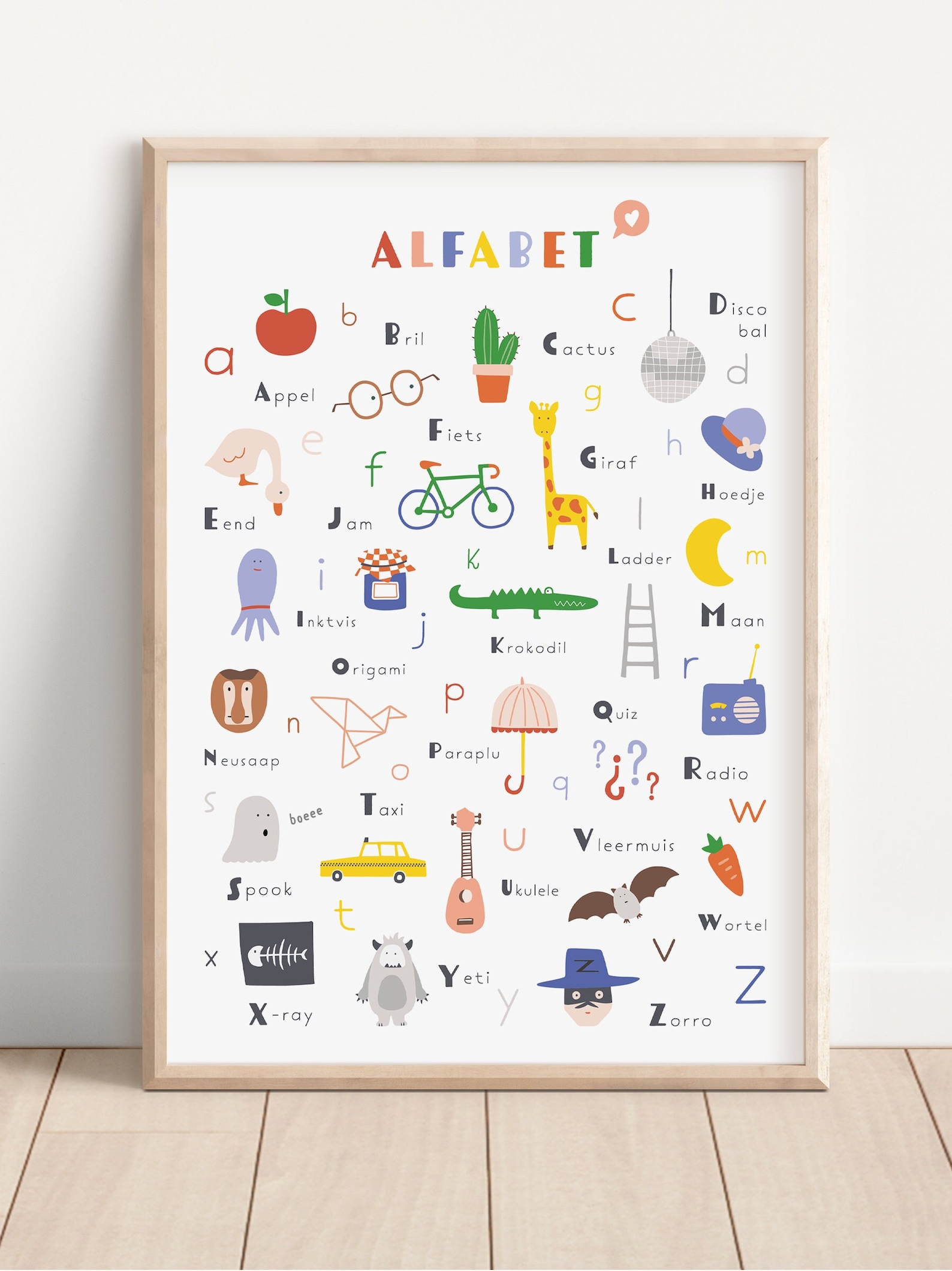 D I G I T A L | Alphabet Poster Dutch | ABC Print Dutch | Colorful ...