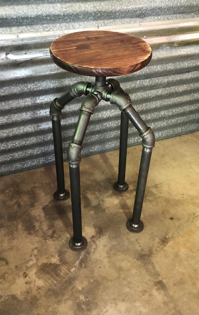 Pipe Bar Stool Sturdy 1 Pipe Available Heights 20 24 | Etsy