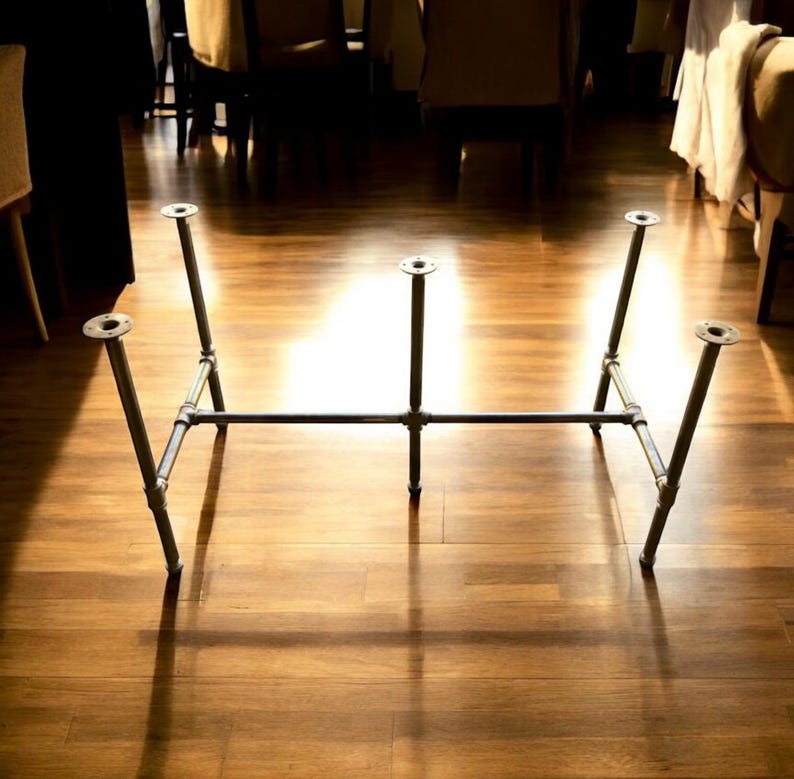 Industrial Pipe Table Base Kit - 30" Tall - Choose Length 26"-92 ...