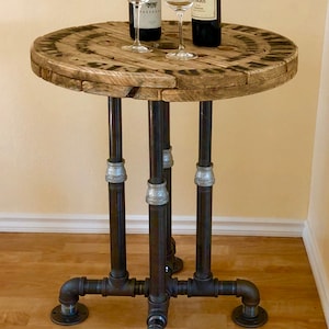 Industrial Pipe Table Base diy Table Base Parts Kit, Pub Style 30, 36 ...