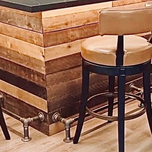 Industrial Pipe Bar Foot Rail Kit - 1” Pipe X 6" Tall X 6" Deep, Heavy ...