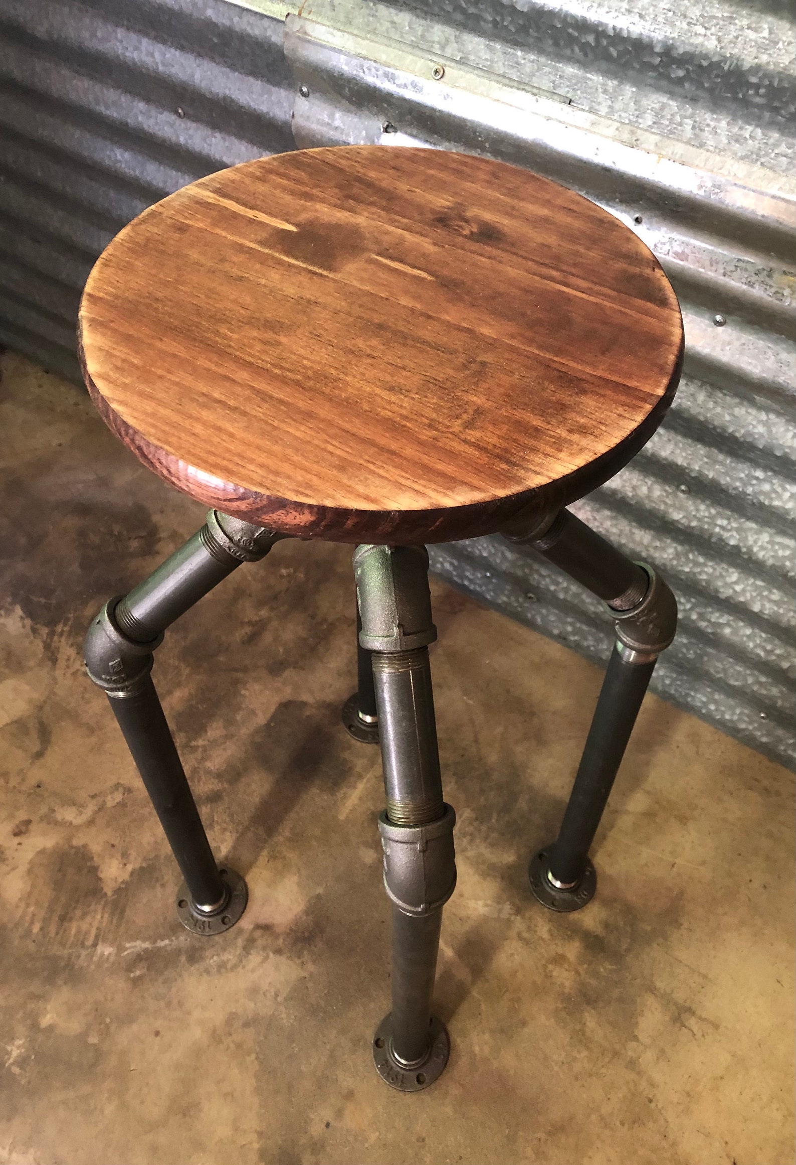 Pipe Bar Stool Sturdy 1 Pipe Available Heights 20 24 | Etsy