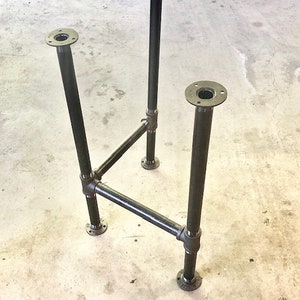 Industrial Pipe Table Legs Kit, 2 End Frames 3/4" Pipe X 22” Wide Base ...