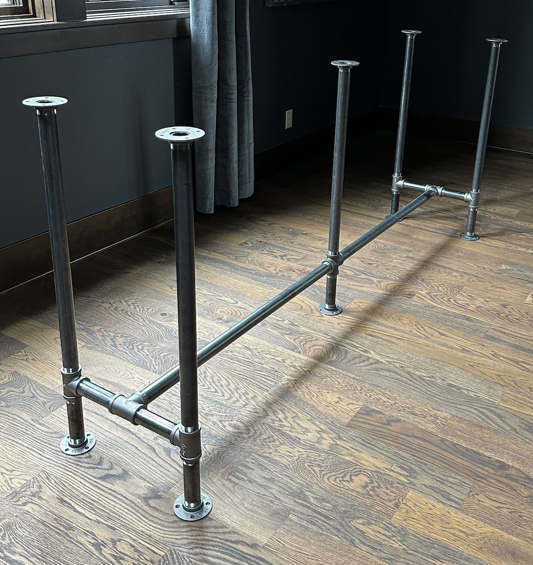 Original Authentic Industrial Pipe Table Base Kit - 1” Pipe X 92” Long ...