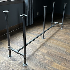 Original Authentic Industrial Pipe Table Base Kit - 1” Pipe X 92” Long ...