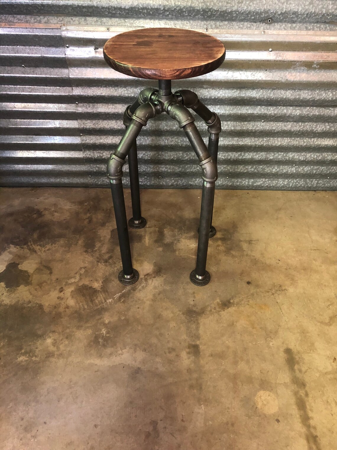Pipe Bar Stool Sturdy 1 Pipe Available Heights 20 24 | Etsy