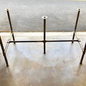 Black Pipe Table Base, diy Kit, 1 X 30 Tall Length 26, 32, 38, 44, 56 ...