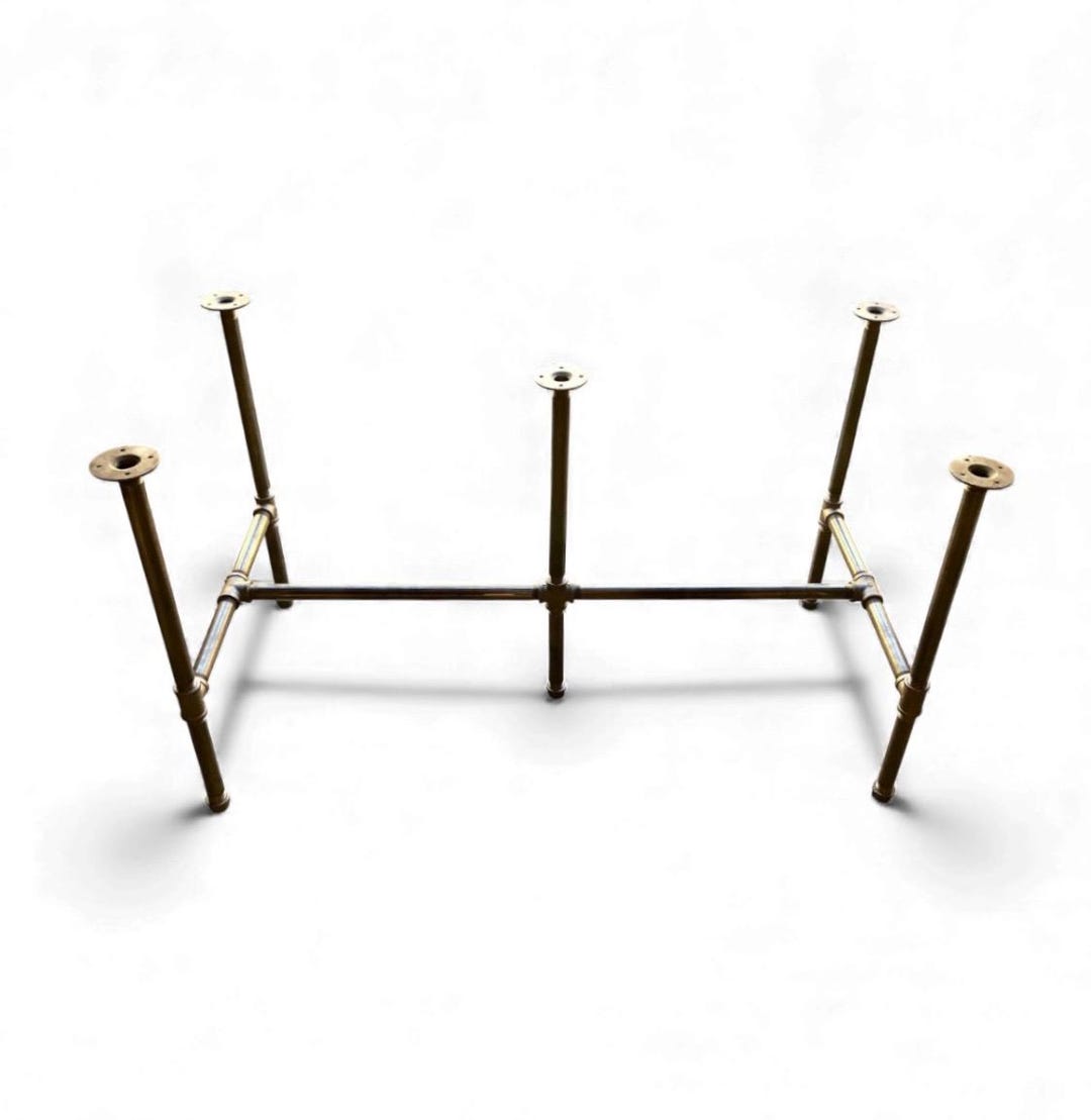 Industrial Pipe Table Base Kit - Heavy Duty, Sturdy and Durable DIY ...