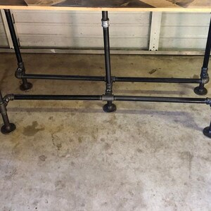 Industrial Pipe Table Base Modern Industrial Metal Frame – Custom ...