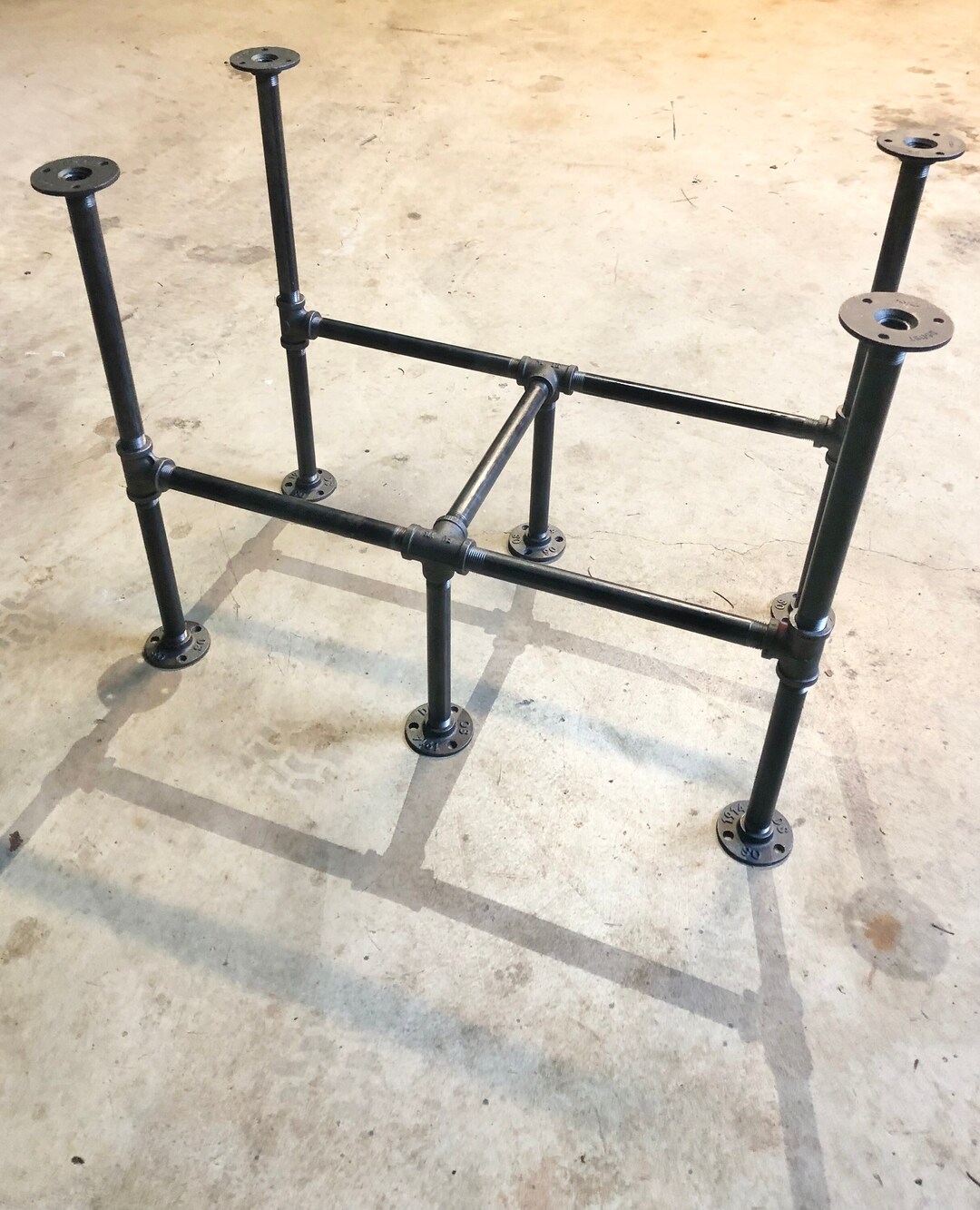 Industrial Pipe Table Base Kit, 3/4" X 54" Long X 24" Wide, Choose ...