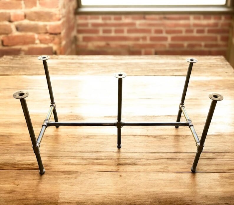 Industrial Pipe Table Base Kit - 30" Tall - Choose Length 26"-92 ...
