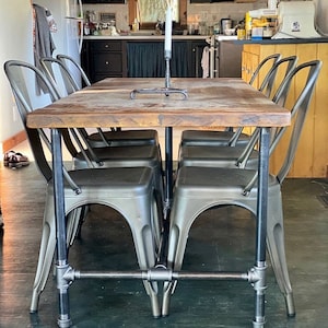 Black Pipe Table Base, diy Kit, 1 X 30 Tall Length 26, 32, 38, 44, 56 ...