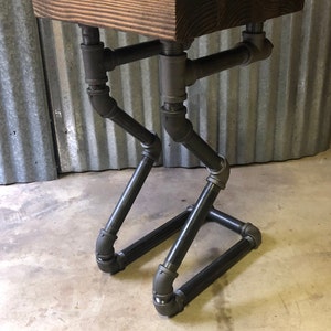 Industrial Pipe Table or Bar Stool - Sturdy Construction, Beautiful One ...