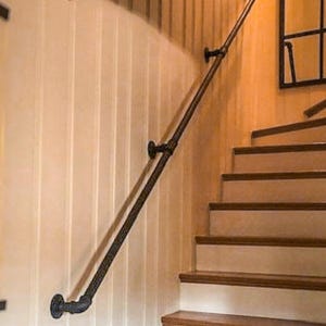 Sturdy Industrial Pipe Handrail Kit- Industrial Pipe X 4” Deep, "diy ...