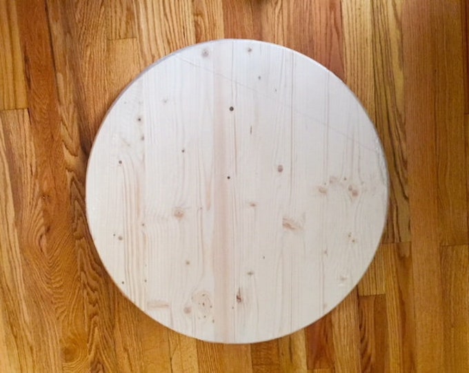 Pine Round Table Top 40 X 1 - Etsy