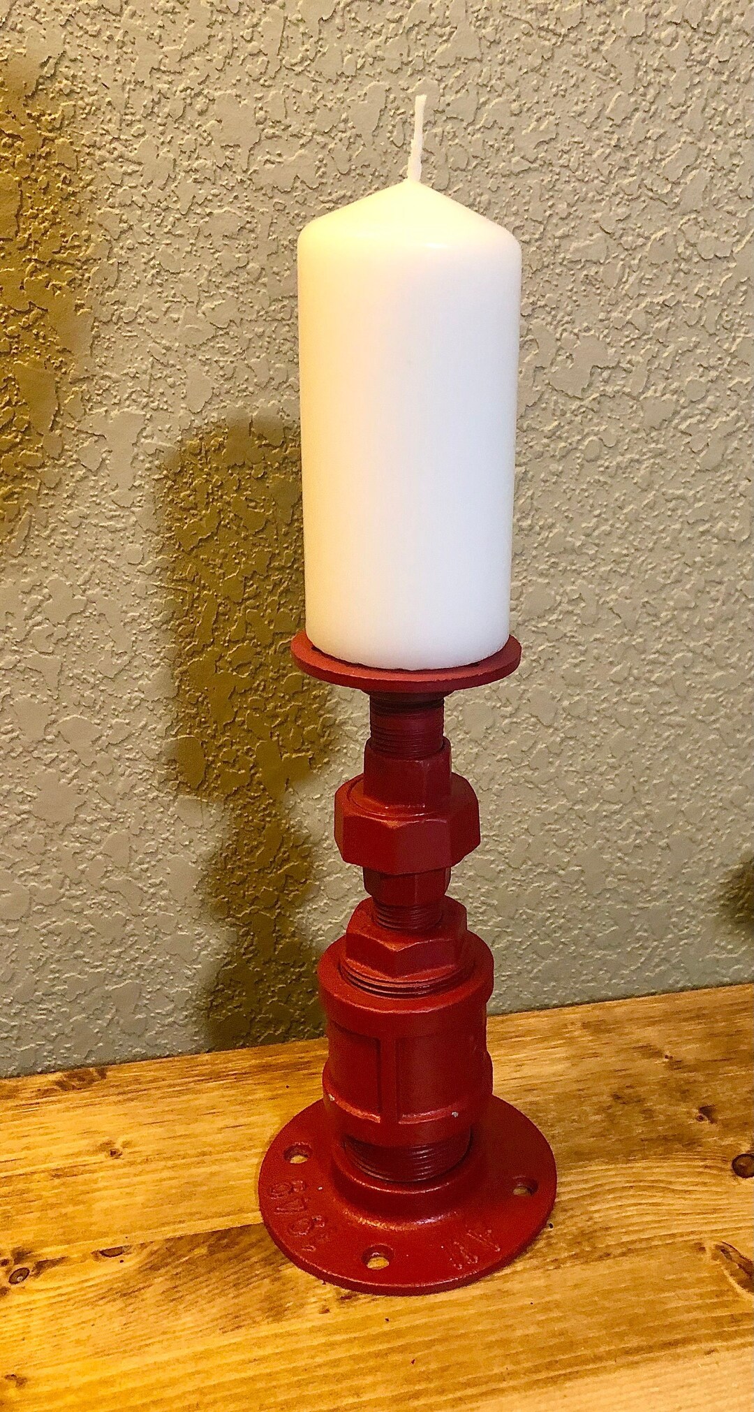 Industrial Pipe Candle Holder, Single Pillar Candle Holder Perfect Gift ...