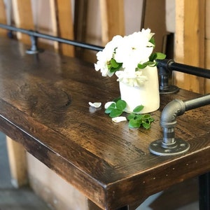 Industrial Pipe Table Legs and Sturdy Drink Rail Kit - Rustic Vintage ...