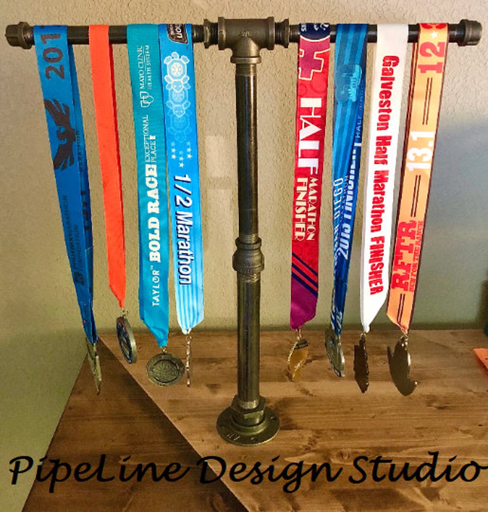 Sports Medal Display Stand Industrial Pipe Marathon 26.1 - Etsy