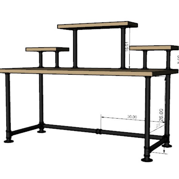 Pipe Desk - Etsy