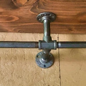 Industrial Pipe Bar Foot Rail Kit - 1” Pipe X 6" Tall X 6" Deep, Heavy ...