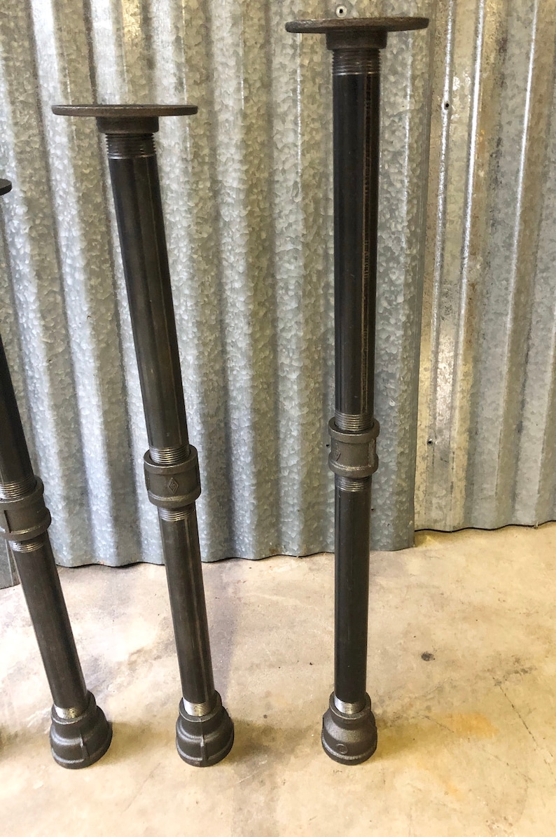 Iron Pipe Table Legs - 4 Table Legs Included **custom Sizes Available ...