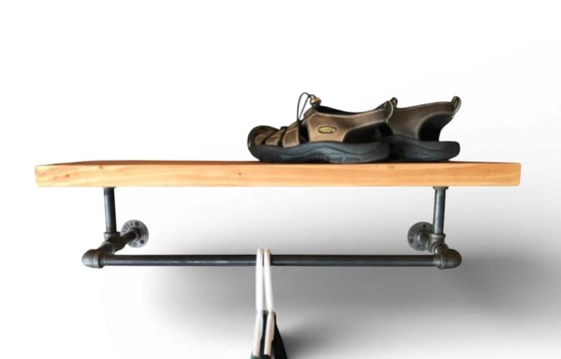 Industrial Pipe Shelf Bracket, Clothes Hanger Rack, “DIY” Parts Kit - Etsy