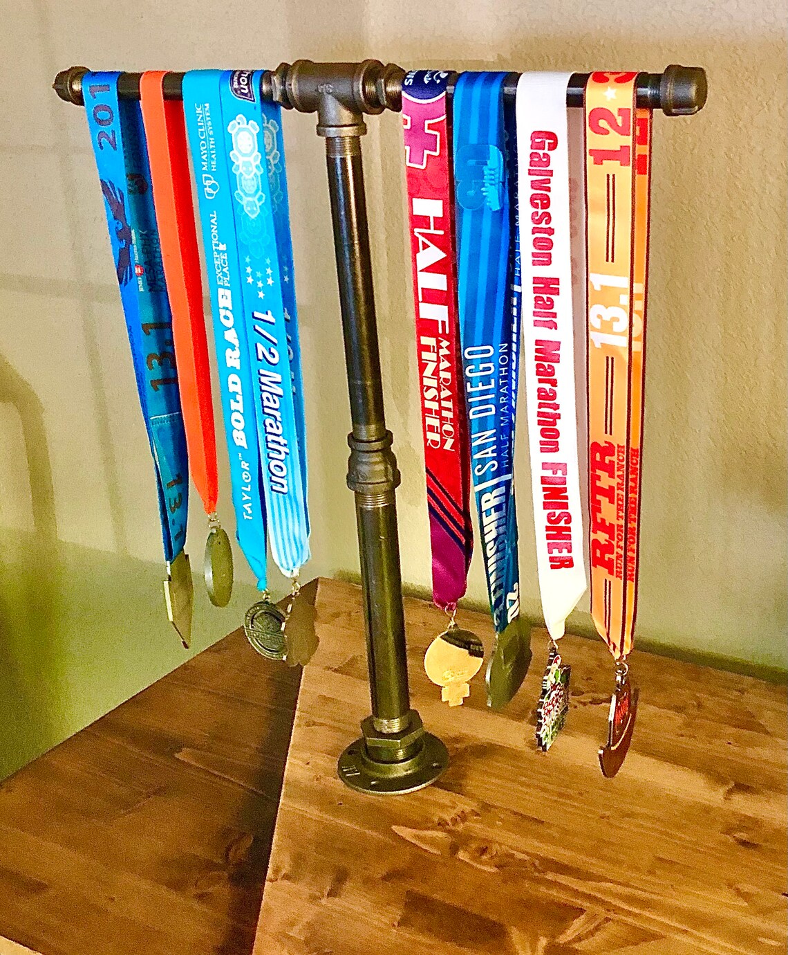 Sports Medal Display Stand Industrial Pipe Marathon 26.1 - Etsy