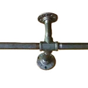 Industrial Pipe Bar Foot Rail Kit - 1” Pipe X 6" Tall X 6" Deep, Heavy ...