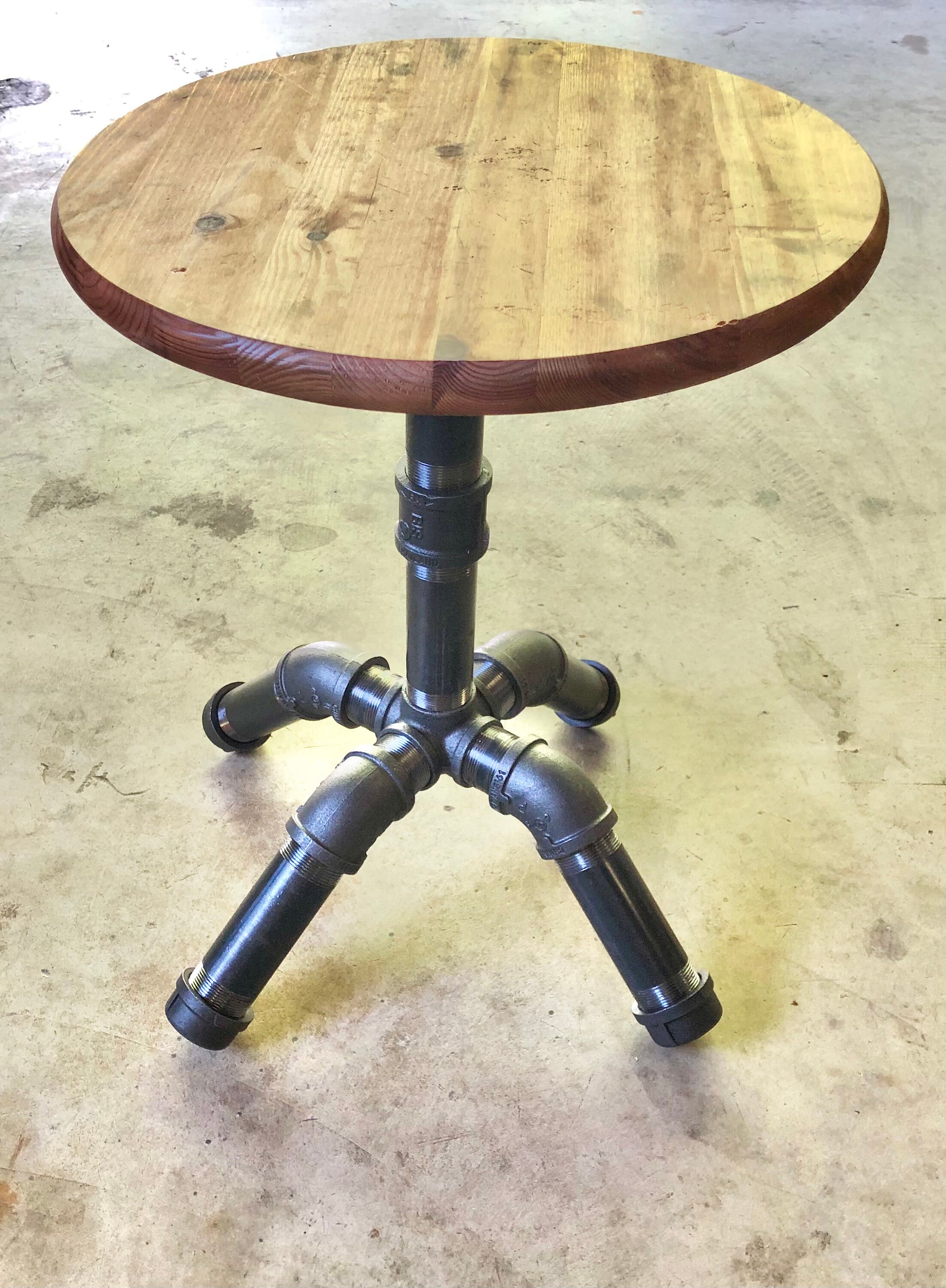 Industrial Pipe Table Base DIY Parts Kit Pedestal Table Base Pub Bar Industrial Pipe Table Base DIY Parts Kit Pedestal Table Base Pub Bar